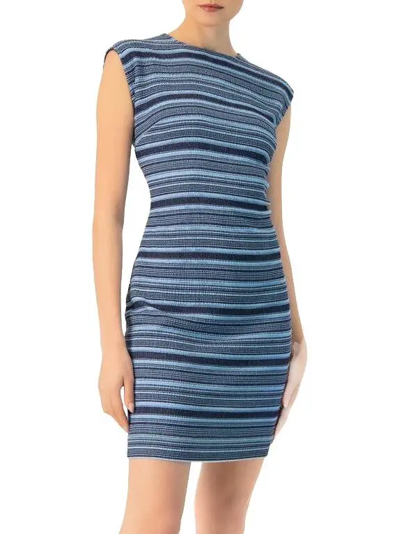 IVONNE Sleeveless Knit Mini Dress - Blue