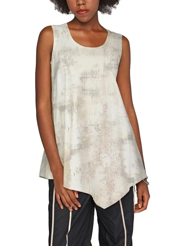 LUUKAA Willow Printed Sleeveless Top - Ecru