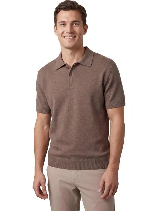 JACK ARCHER Legacy Resort Polo - Mocha Heather