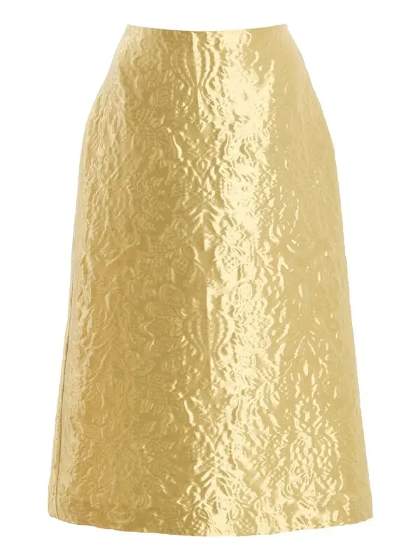 KALLMEYER Beck Metallic A-line Skirt - Gold