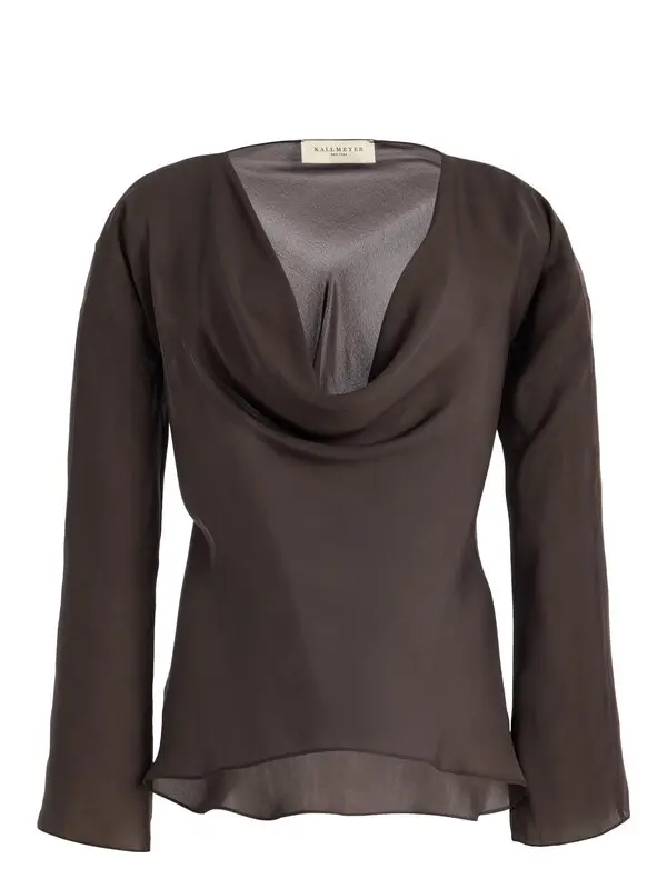 KALLMEYER Wilka Silk Blouse - Brown