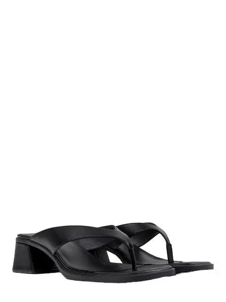 Camper Kora Leather Flip-flops - Black