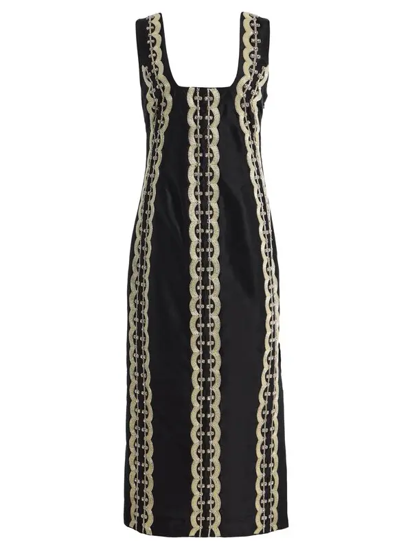KALLMEYER Ivette Silk Midi Dress - Black