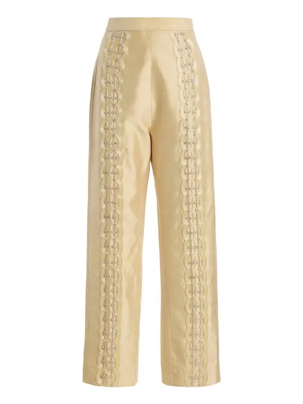KALLMEYER Nadja Silk Trousers - Taupe