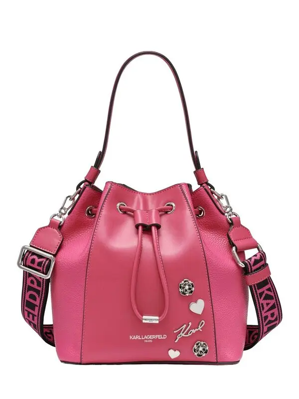 Karl Lagerfeld Paris Adele Bucket Bag - Fuschia