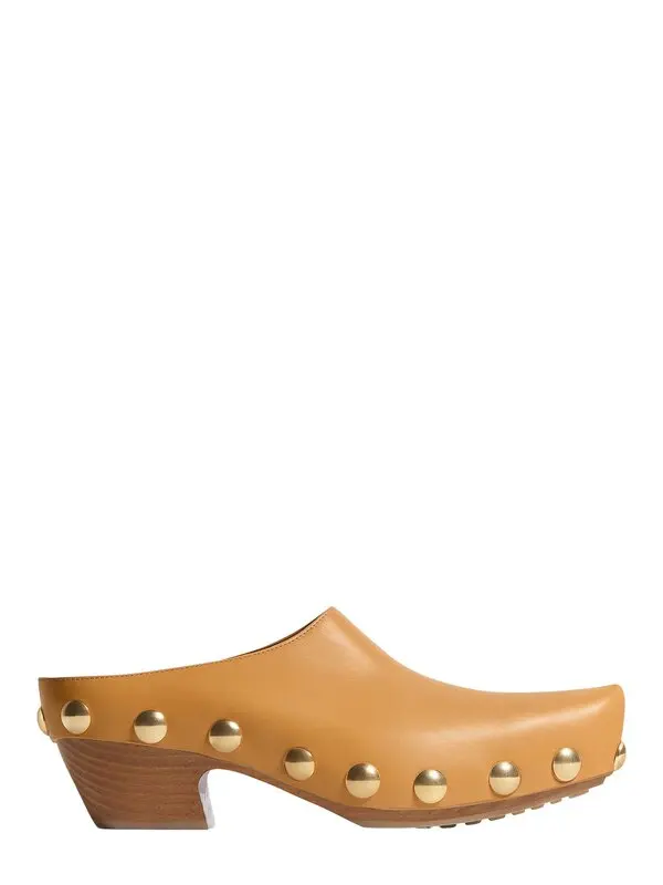 Bottega Veneta Gondola Leather Clogs - Tan