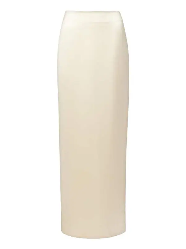 THE ROW Silk Satin Maxi Skirt - White