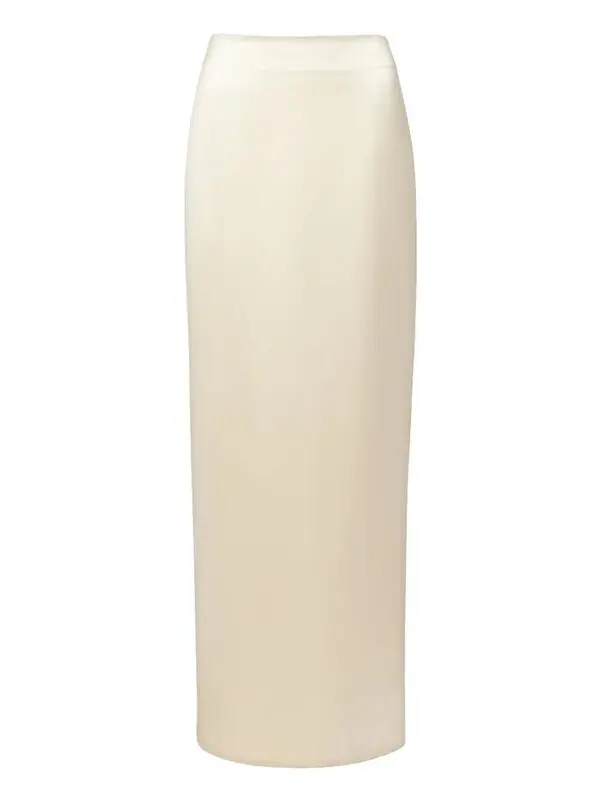 THE ROW Kiernan Silk Satin Maxi Skirt - White