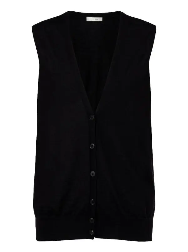 THE ROW Neel Cashmere Cardigan - Black
