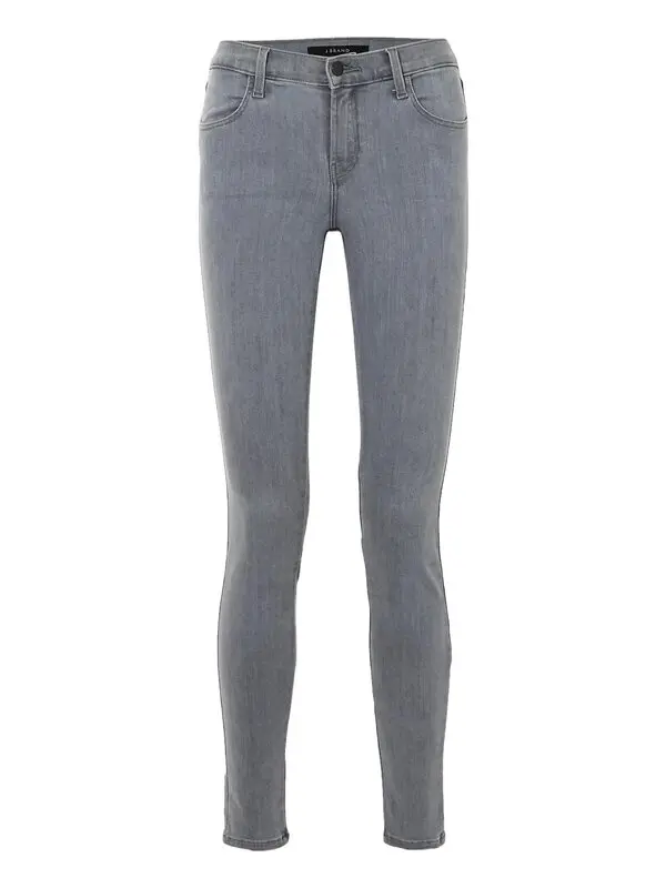 J Brand Sophia Mid-rise Skinny Jeans - Gray