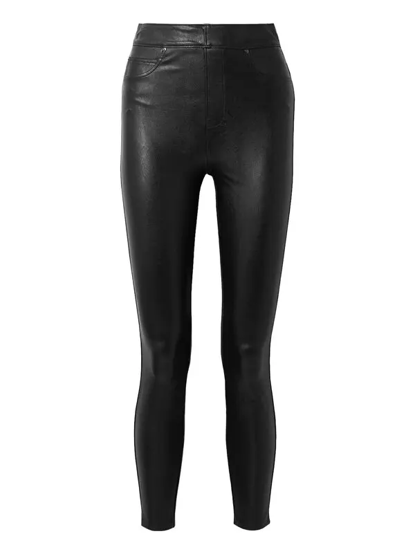 Spanx Stretch-leather Pants - Black