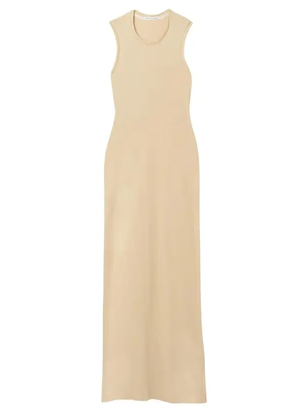 Frances De Lourdes Mia Organic Cotton-jersey Maxi Dress - Neutrals