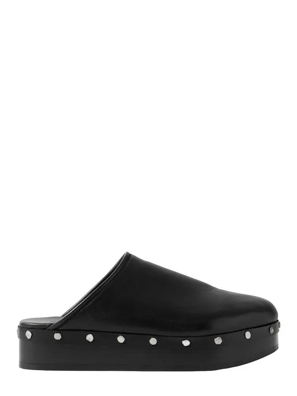 Co Studded Platform Clogs - Black