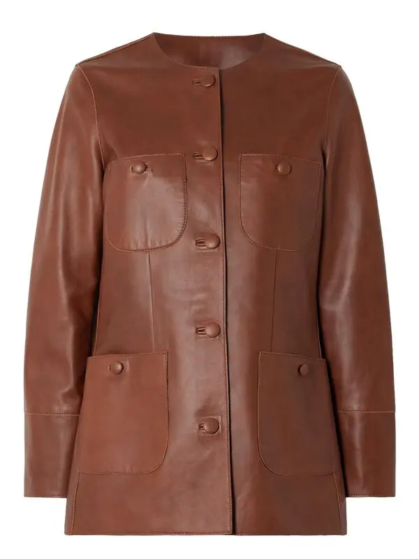 LIBEROWE Rani Leather Jacket - Brown