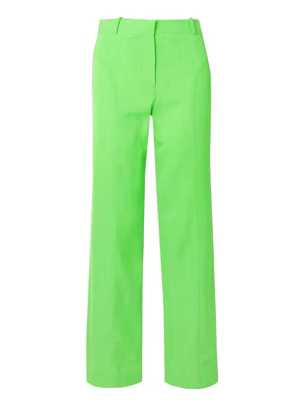 Jacquemus Meloia Paneled Straight-leg Pants - Green