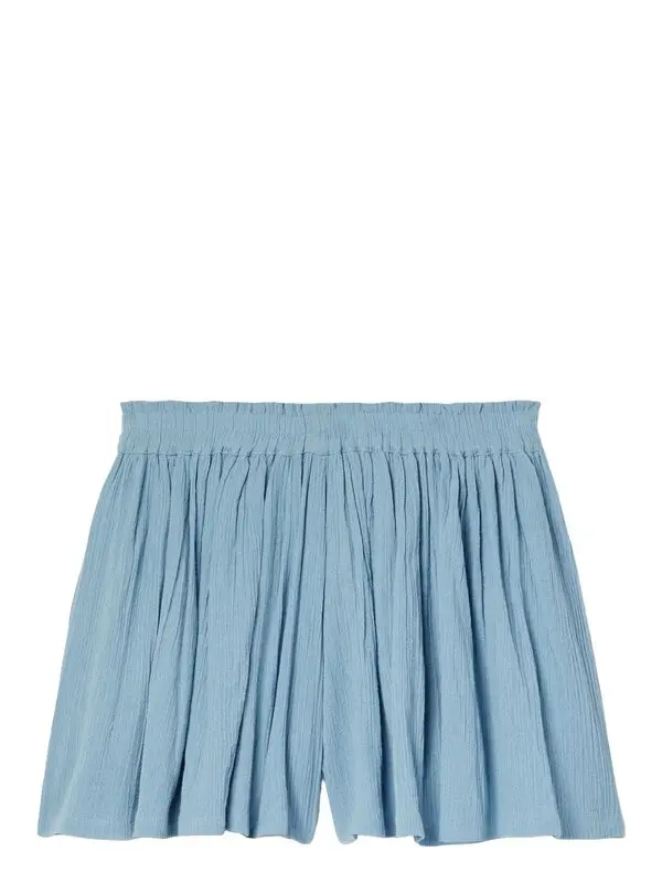 Suzie Kondi Pezo Cotton-gauze Shorts - Blue