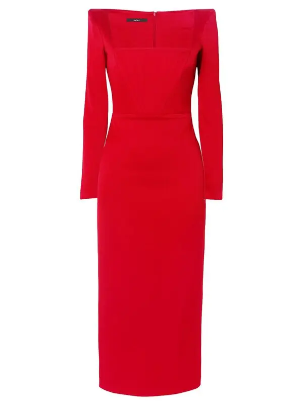 Alex Perry Dellen Satin-crepe Midi Dress - Red