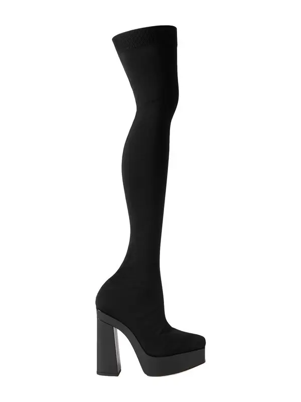 JIMMY CHOO Giome Over-the-knee Platform Boots - Black