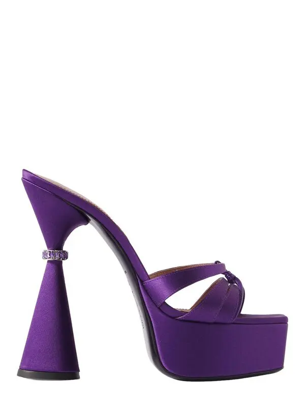 D'ACCORI Sienna Platform Mules - Purple