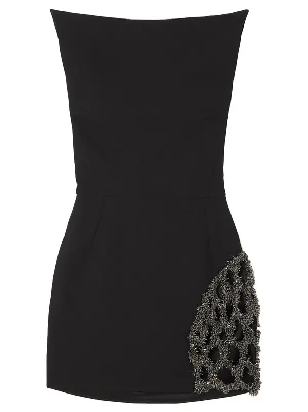 Maticevski Reveal Embellished Mini Dress - Black