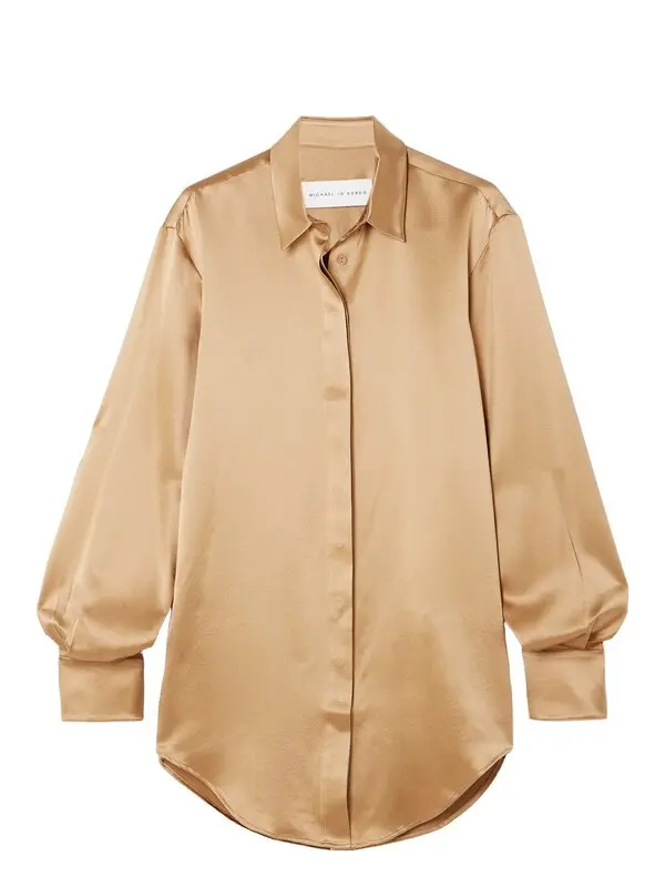 Michael Lo Sordo Silk-satin Shirt - Gold