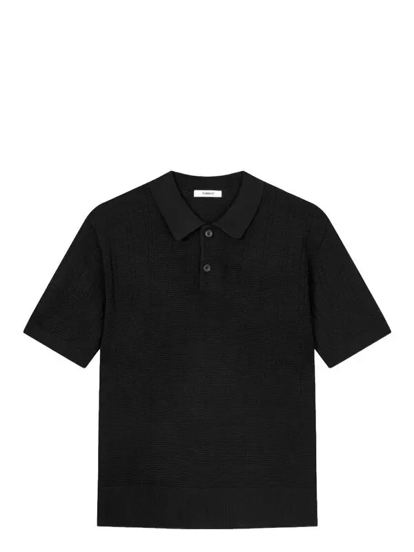 STUDIO TOMBOY Collared Polo Shirt - Black