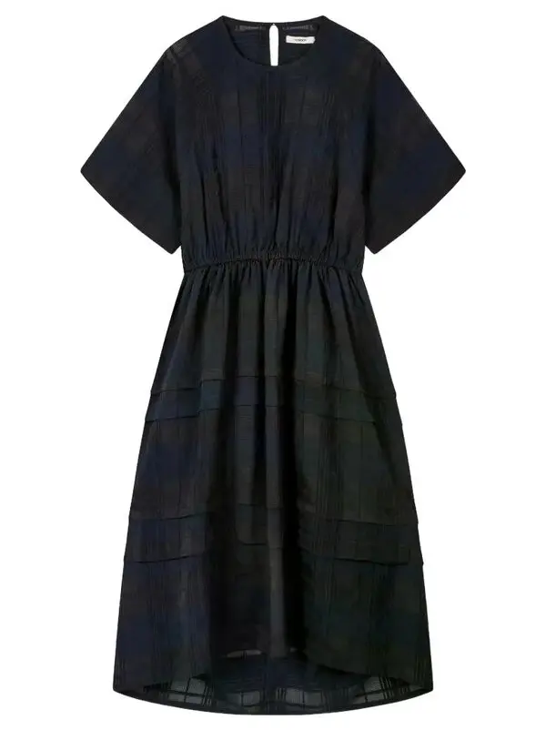 STUDIO TOMBOY Semi-sheer Tiered Dress - Blue