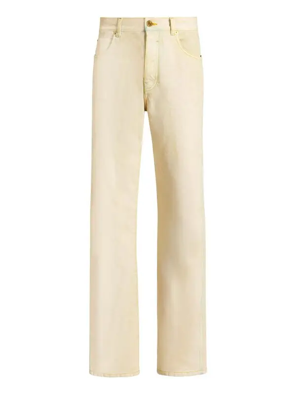 Balmain Faded Denim Jeans - Beige