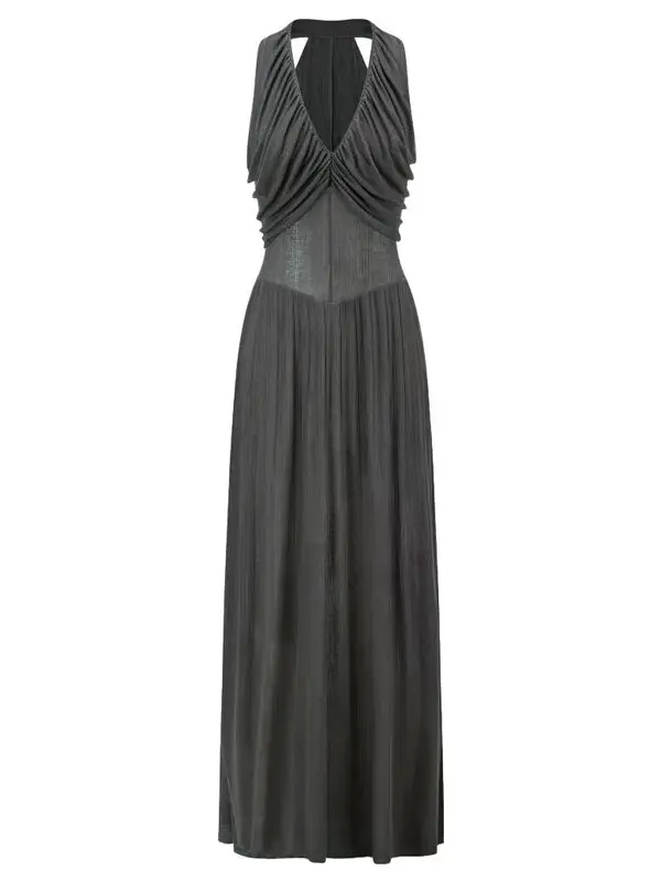 OUDE WAAG V-neck Maxi Dress - Grey
