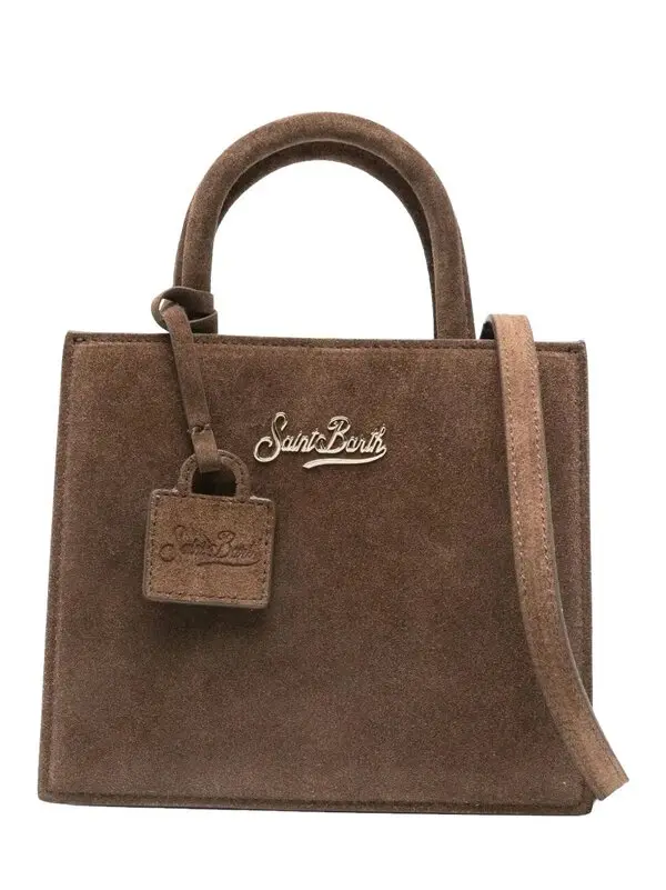 MC2 SAINT BARTH Suede Mini Shopper Bag - Brown