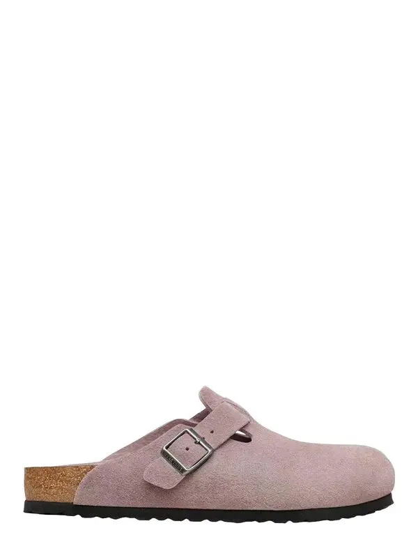 BIRKENSTOCK Boston Suede Mules - Pink