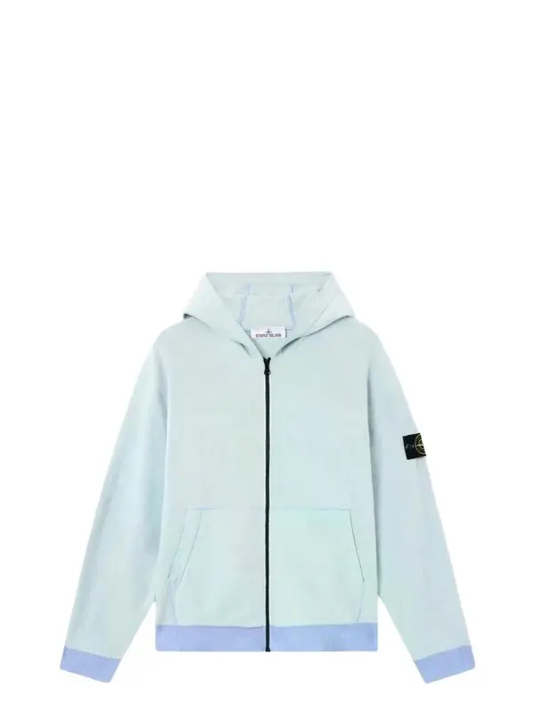Stone Island Hooded Zip Sweater - Blue