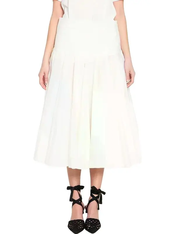 Jacquemus Draped Midi Skirt - White