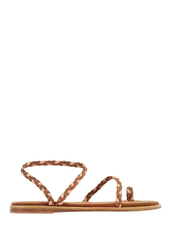 ANCIENT GREEK SANDALS Eleftheria Braided Strap Sandals - Brown