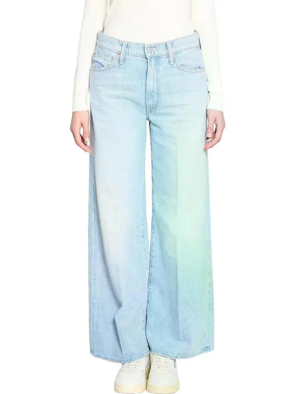 MOTHER Five Pockets Wide Leg Jeans - Blue