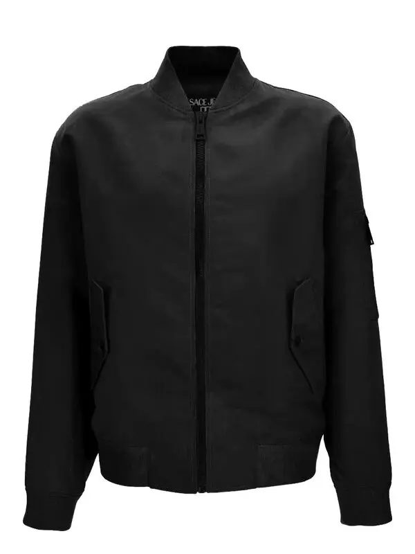 Versace Zip Ribbed Jacket - Black
