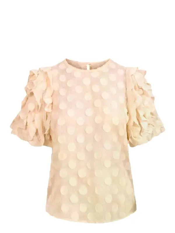 Ulla Johnson Opal Ruffled Polka-dot Blouse - Pink
