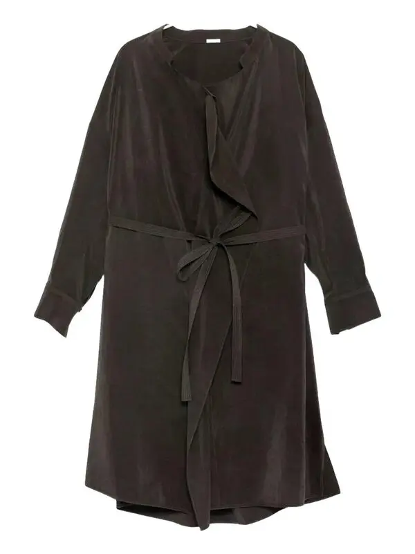 YEAREAST Draped Oversized Shirt - Brown