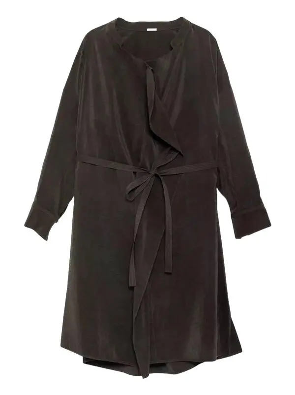YEAREAST Draped Oversized Shirt - Brown