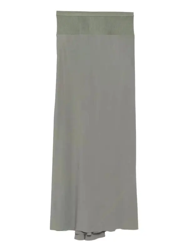 Rick Owens Fitted Skirt With Puddle Hem - Green