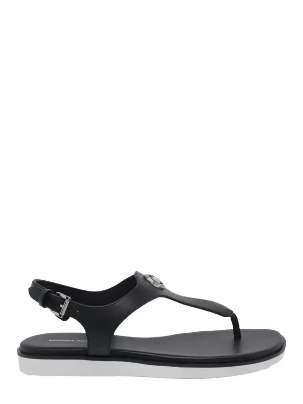 Michael Kors Logo Buckle Sandals - Black
