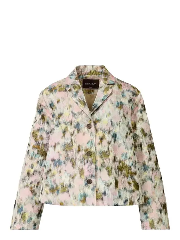 Fabiana Filippi Floral Print Buttoned Jacket - Pink
