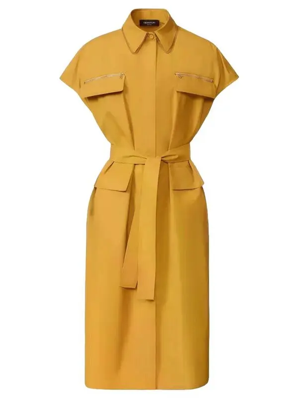 Fabiana Filippi Zip Pocket Shirt Dress - Yellow