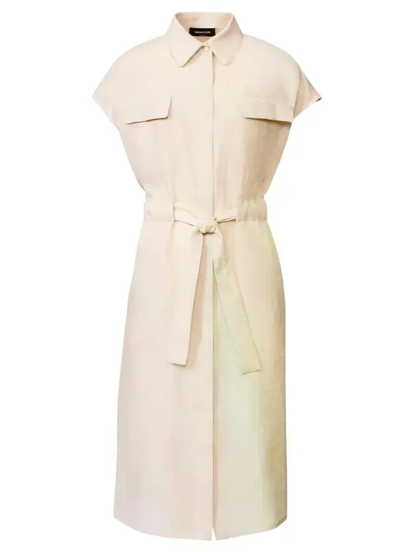Fabiana Filippi Patch Pocket Belted Dress - Neutrals