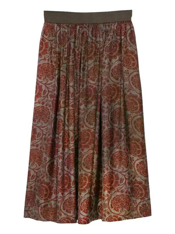 UMA WANG Floral-print Skirt - Red