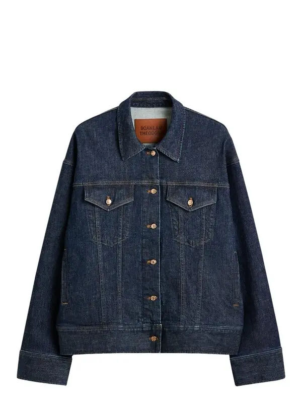 Scanlan Theodore Denim Oversized Jacket - Indigo.b