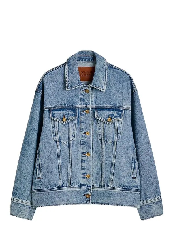 Scanlan Theodore Denim Oversized Jacket - Mid.indigo