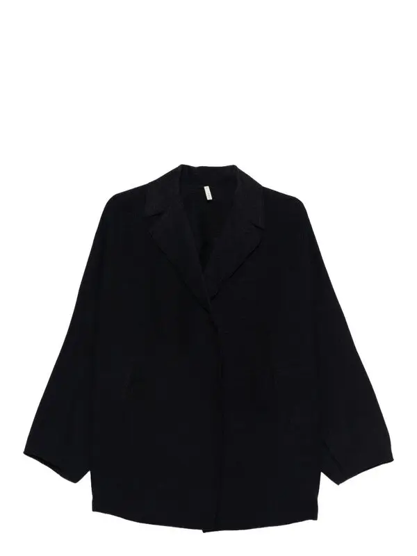 BOBOUTIC Cotton And Linen Long Blazer - Blue