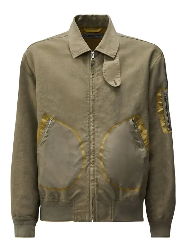 MASSIMO OSTI STUDIO Garment-dyed Jacquard Jacket - Beige