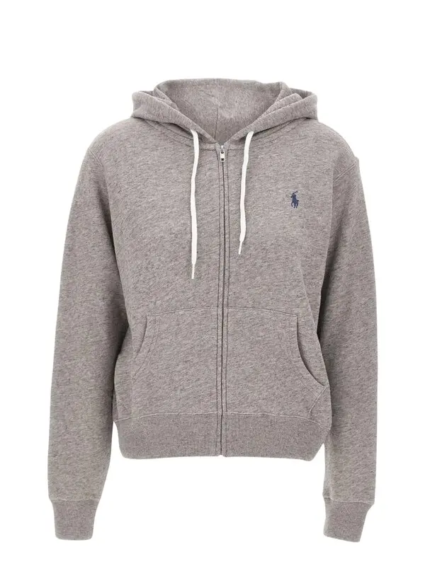 Polo Ralph Lauren Logo Full Zip Sweatshirt - Grey